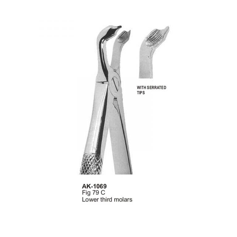 Lower Third Molars Extracting Forceps - Akhyar Surgical