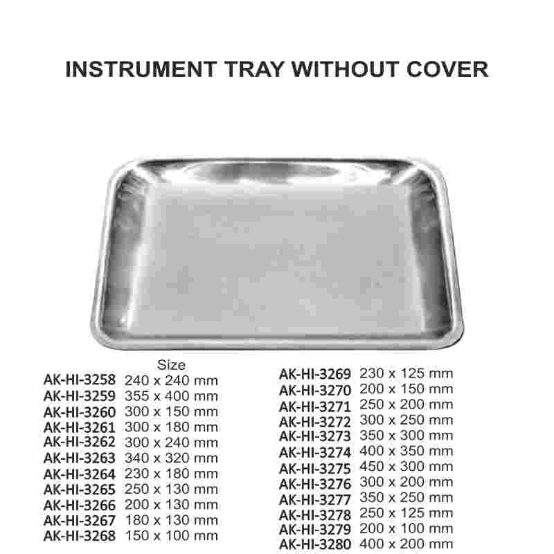 INSTRUMENT TRAY WITHOUT COVER - Akhyar Surgical